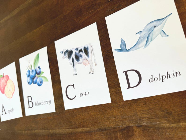 Alphabet Watercolor Notecards | Printable Alphabet Cards | Beautiful ...