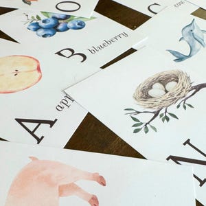Alphabet Watercolor Notecards | Printable Alphabet Cards | Beautiful ...