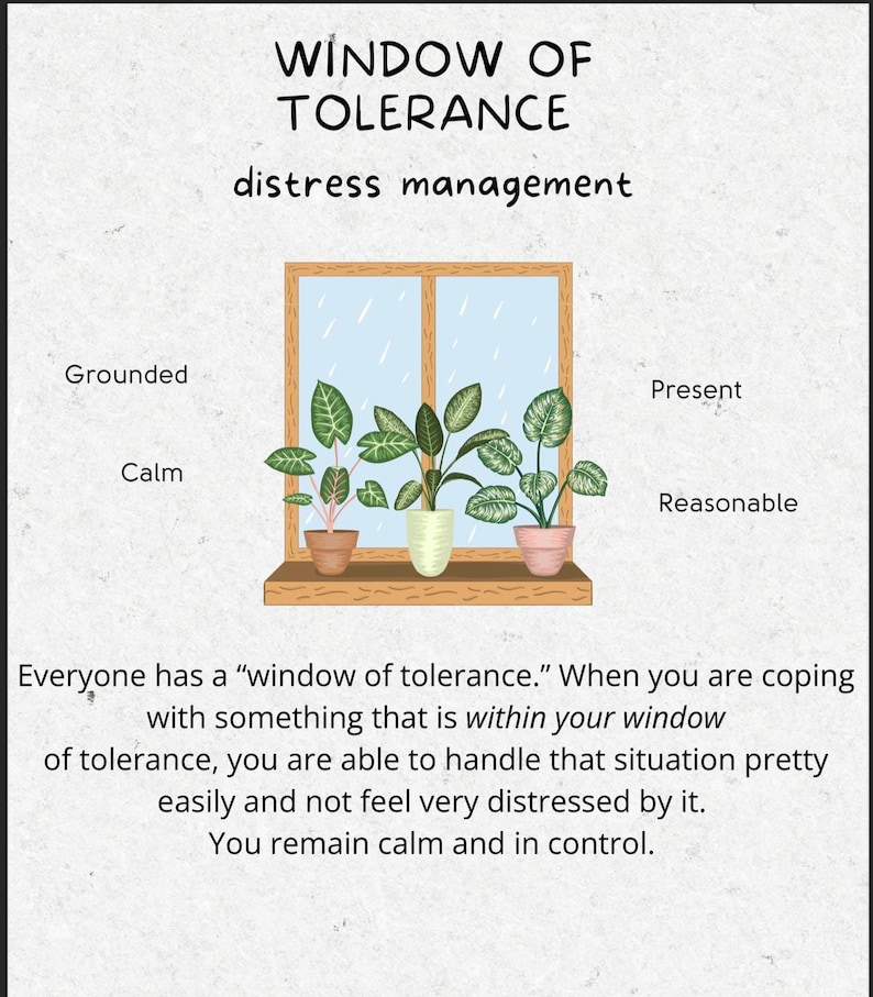 Window of Tolerance Infographic for Couple's Therapy - Etsy