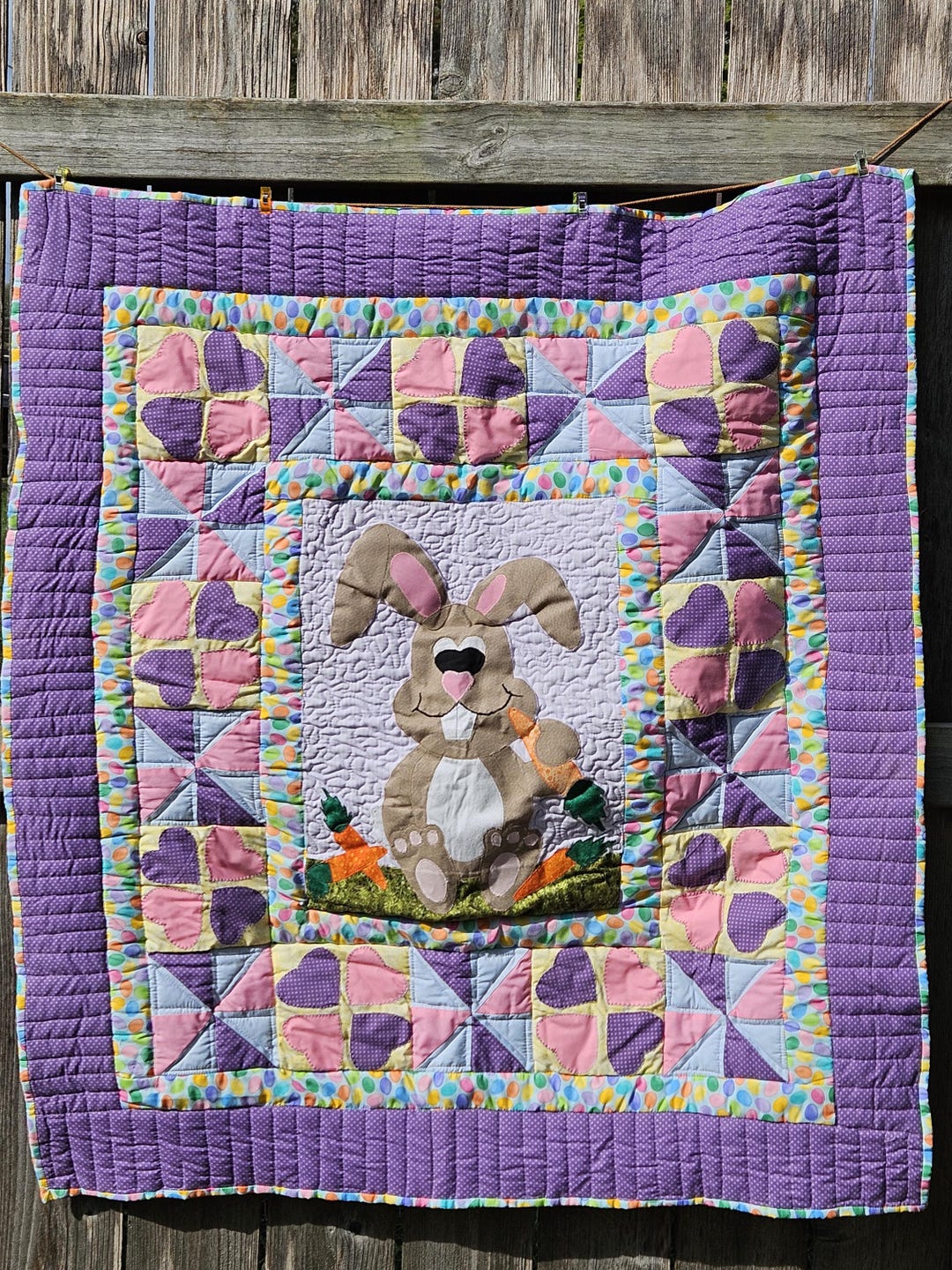 Easter Bunny Crib Quilt / Wall Hanging - Etsy