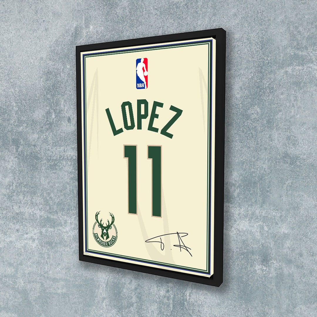 Brook Lopez Poster, Milwaukee Bucks Wall Art, Milwaukee Bucks Print ...