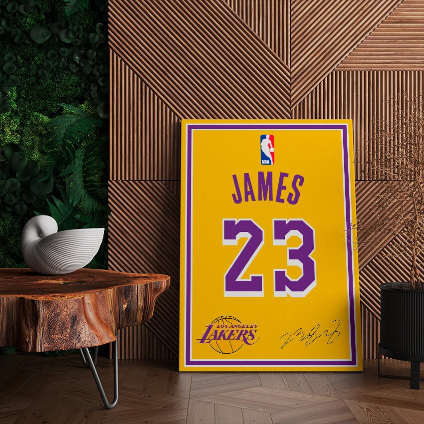 Lebron James Jersey Poster Los Angels Lakers Wall Art Print Sports ...