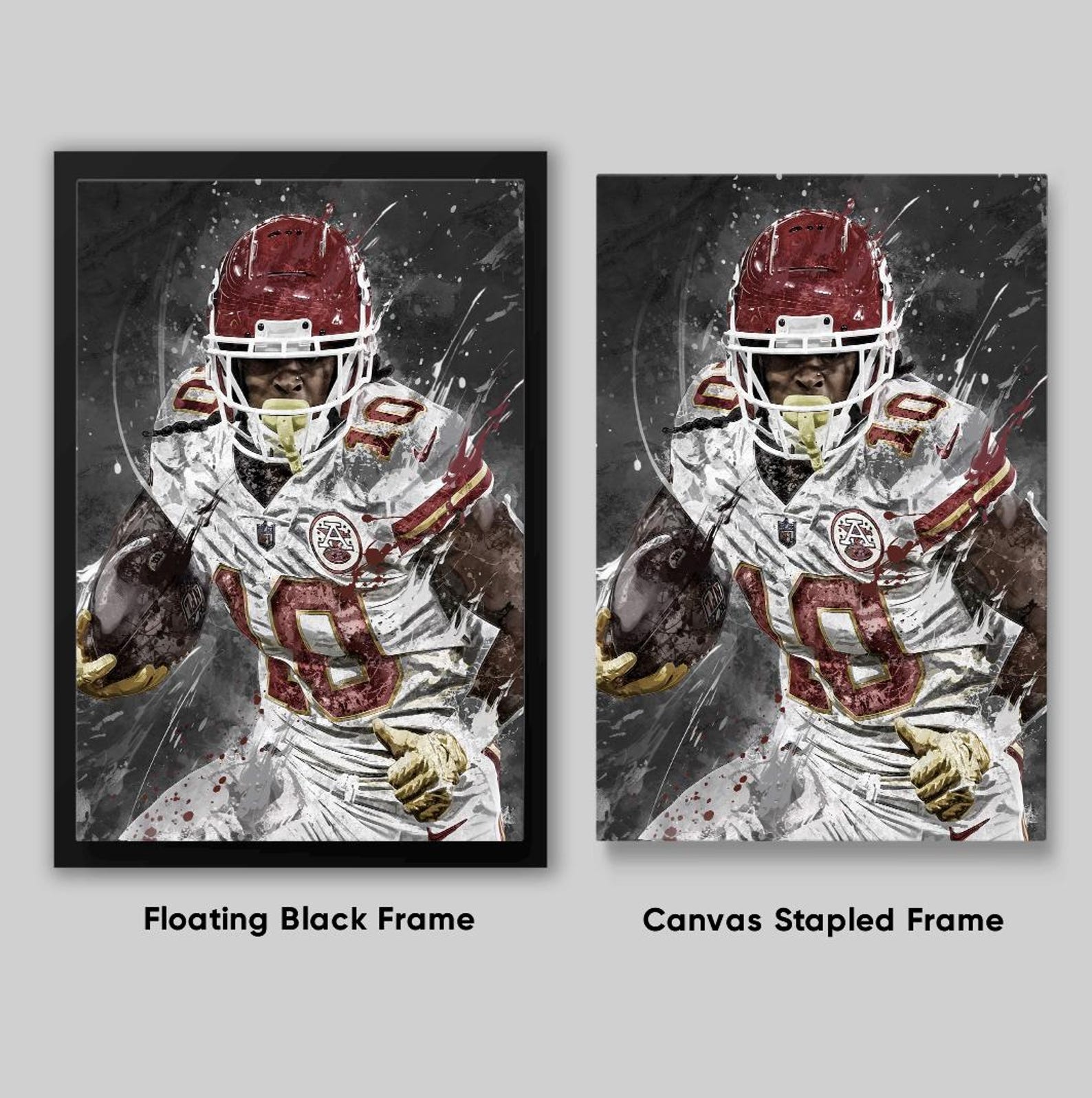 Isiah Pacheco Poster Kansas City Chiefs Wall Art Print Sports Framed ...