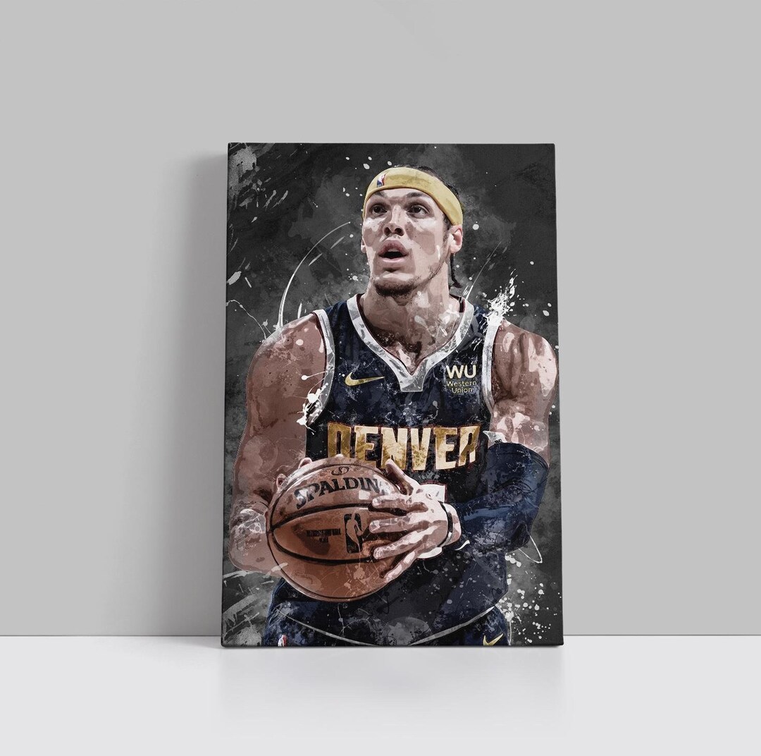 Aaron Gordon Poster Denver Nuggets Wall Art Print Sports Framed Canvas ...