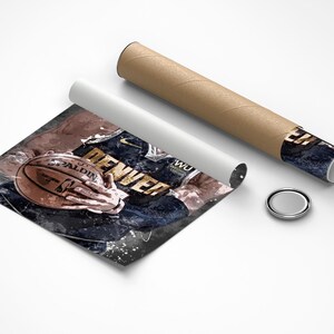 Aaron Gordon Poster Denver Nuggets Wall Art Print Sports Framed Canvas ...