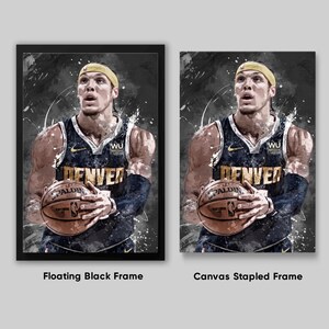 Aaron Gordon Poster Denver Nuggets Wall Art Print Sports Framed Canvas ...