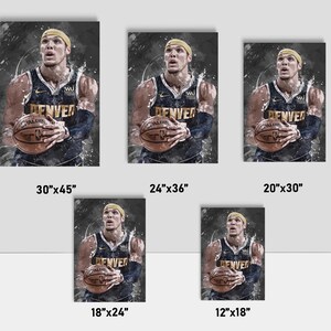 Aaron Gordon Poster Denver Nuggets Wall Art Print Sports Framed Canvas ...