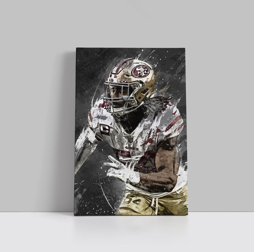 Fred Warner Poster San Francisco 49ers Wall Art Print Sports Framed ...