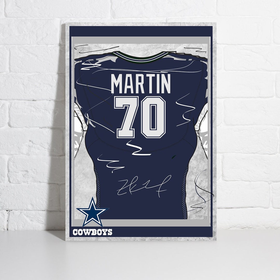 Zack Martin Jersey Poster Dallas Cowboys Wall Art Print Sports Framed ...