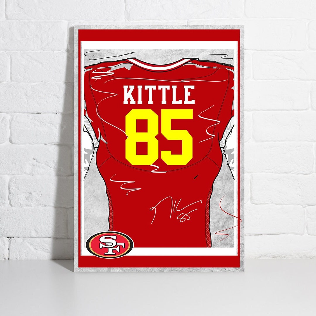 George Kittle Wall Art, San Francisco 49ers Poster, 49ers NFL Print ...