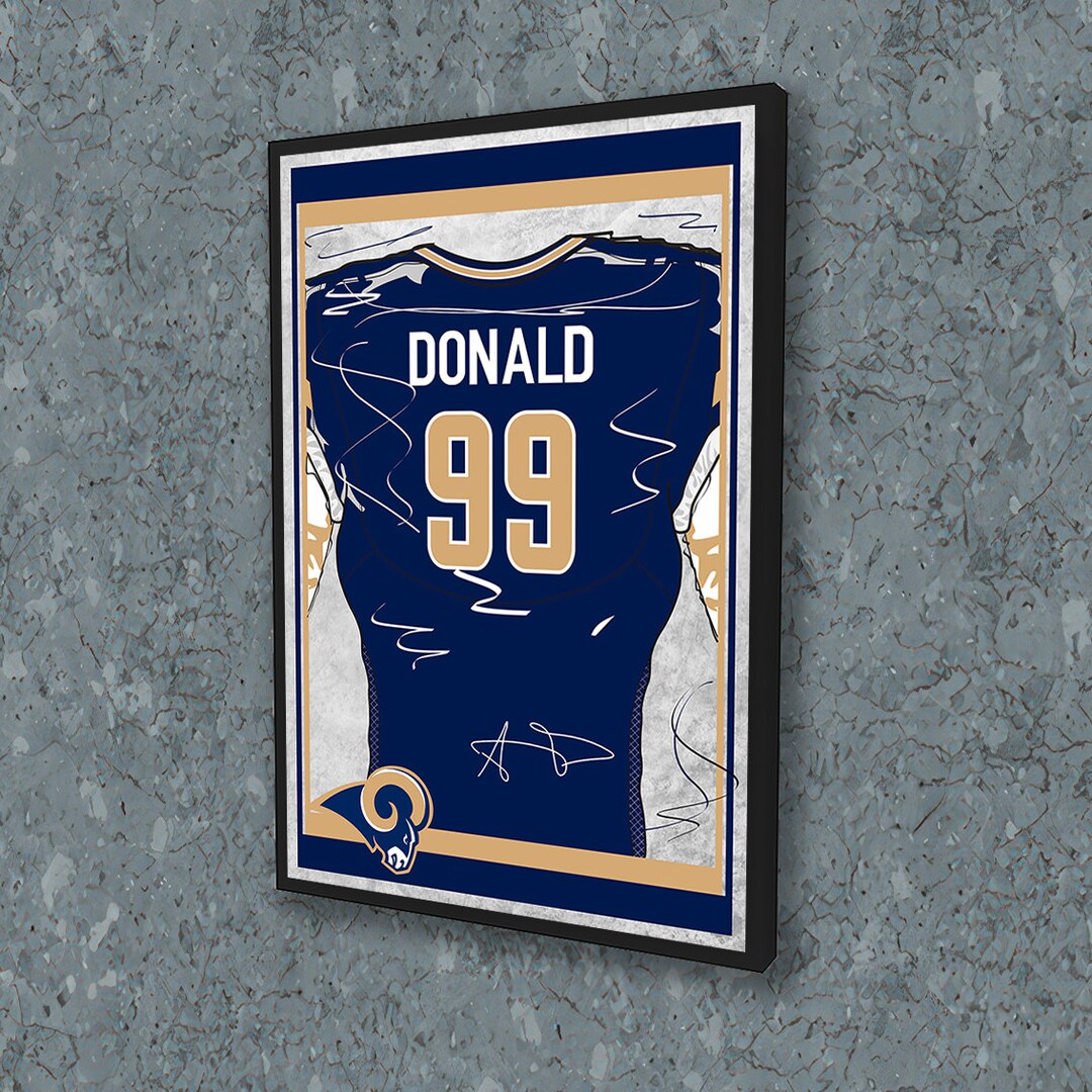 Aaron Donald Jersey Poster Los Angeles Rams Wall Art Print Sports ...