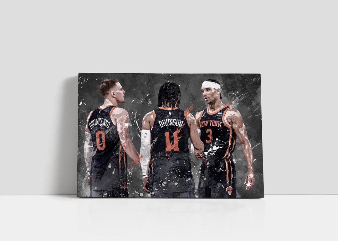 Josh Hart Poster New York Knicks Wall Art Print Sports Framed Canvas ...