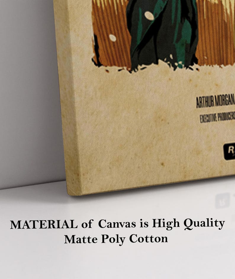 Arthur Morgan Poster John Marston Wall Art Dutch Micah Framed Canvas ...