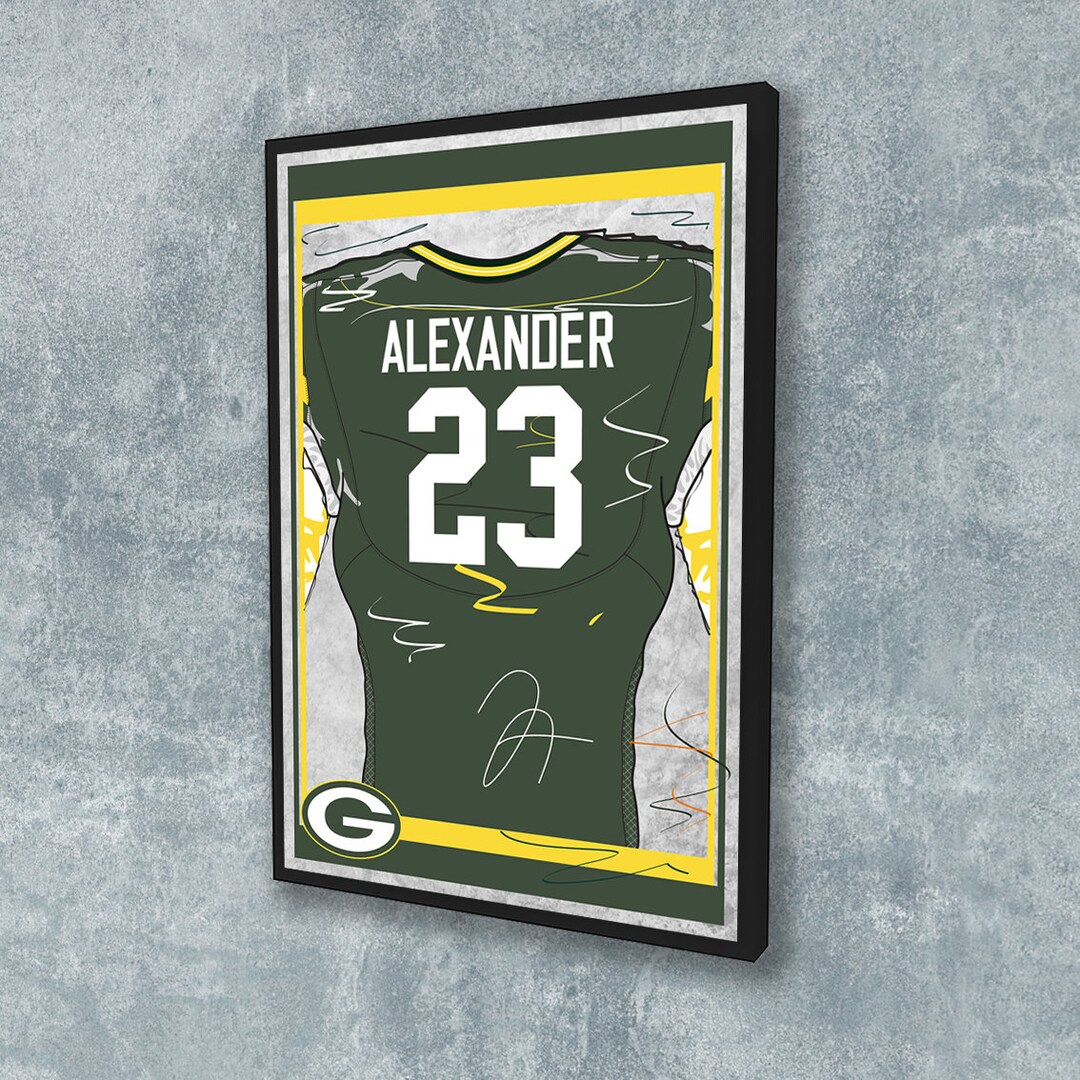 Jaire Alexander Jersey Poster Green Bay Packers Wall Art Print Sports ...
