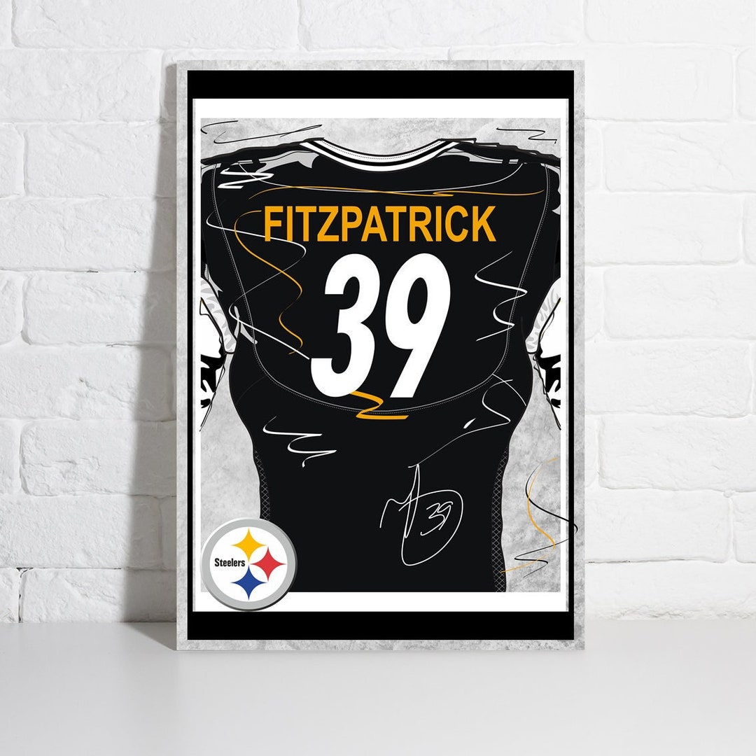 Minkah Fitzpatrick Jersey Poster Pittsburgh Steelers Wall Art Print ...
