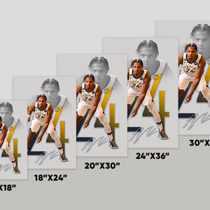 Buddy Hield Poster Indiana Pacers Wall Art Print Sports Framed Canvas ...