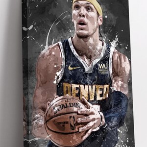 Aaron Gordon Poster Denver Nuggets Wall Art Print Sports Framed Canvas ...