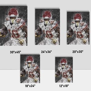 Isiah Pacheco Poster Kansas City Chiefs Wall Art Print Sports Framed ...