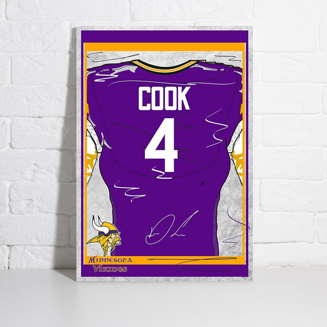Dalvin Cook Poster, Minnesota Vikings Wall Art, Justin Jefferson ...