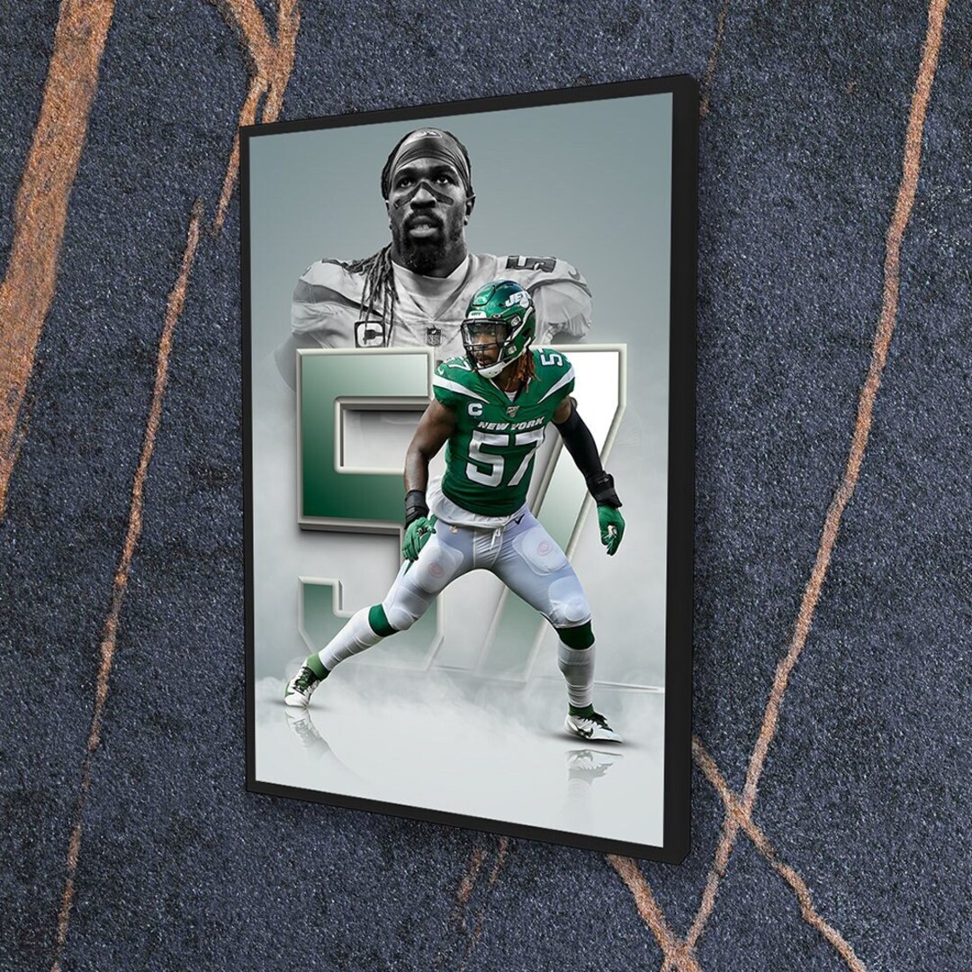 999 C.J. Mosley Poster New York Jets Wall Art Print Sports Framed ...