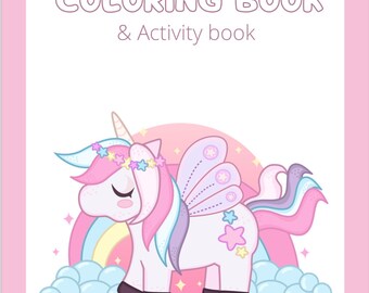 Printable Activity Book // Workbook // Unicorn Activity Book // Unicorn ...