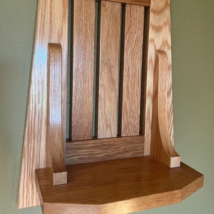 Solid Oak Craftsman Style Display Shelf - Etsy