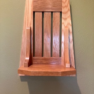 Solid Oak Craftsman Style Display Shelf - Etsy