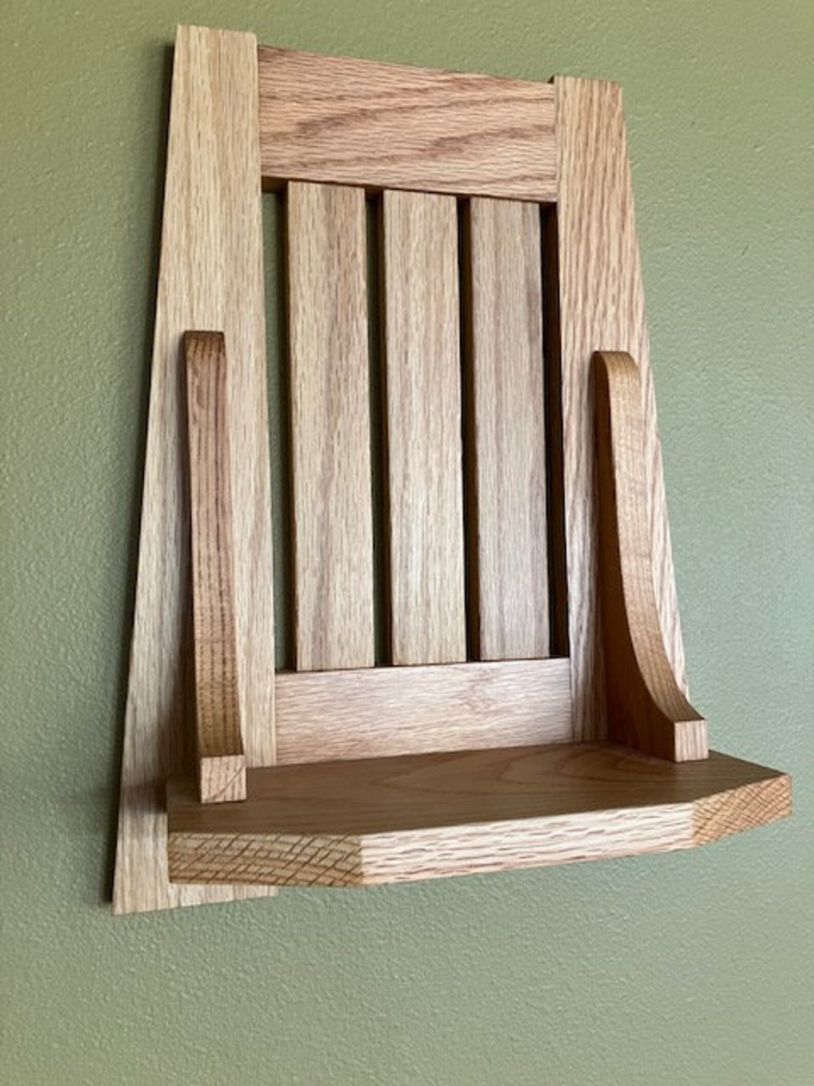 Solid Oak Craftsman Style Display Shelf - Etsy