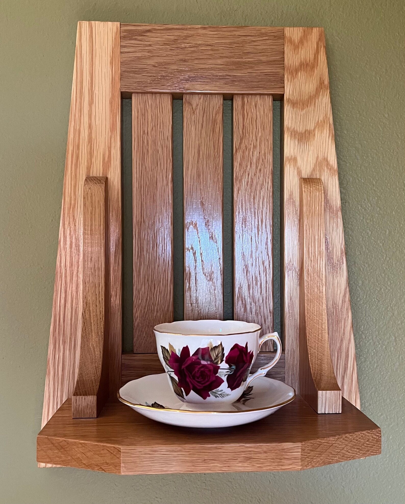 Solid Oak Craftsman Style Display Shelf - Etsy