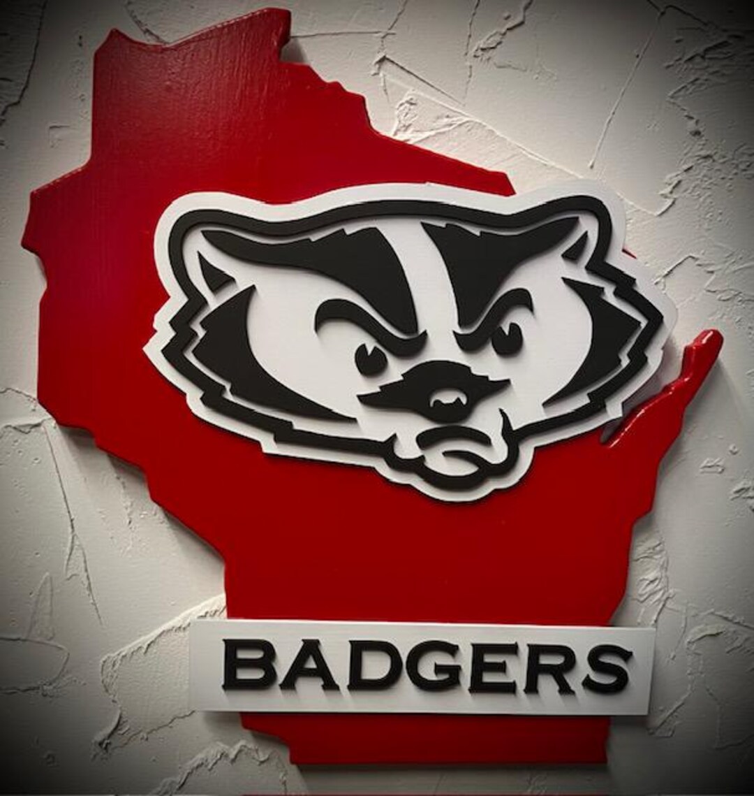 Wisconsin Badger Wall Hanging - Etsy