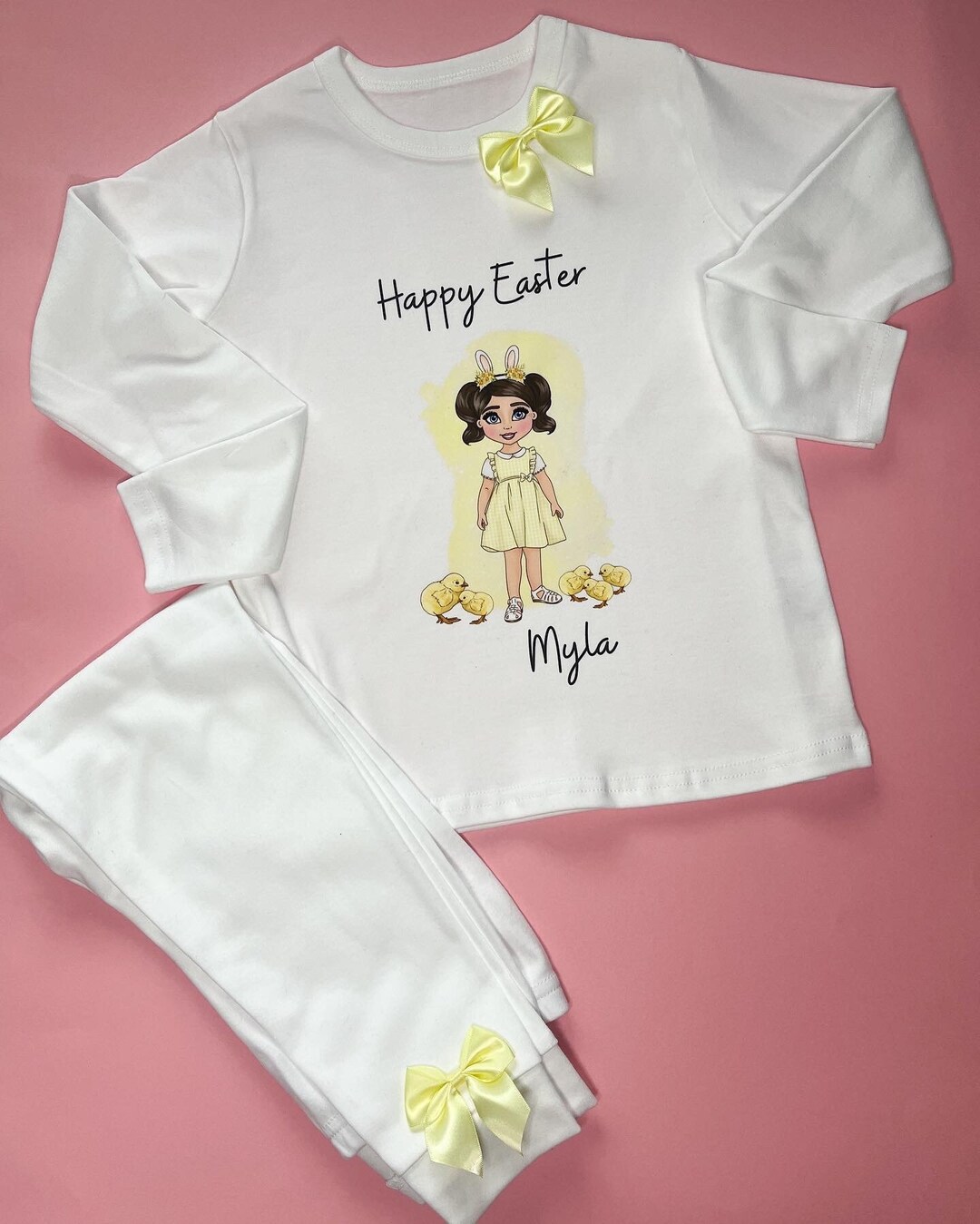 Personalised Easter Pyjamas Dolly Theme Girls Pjs Easter Time - Etsy