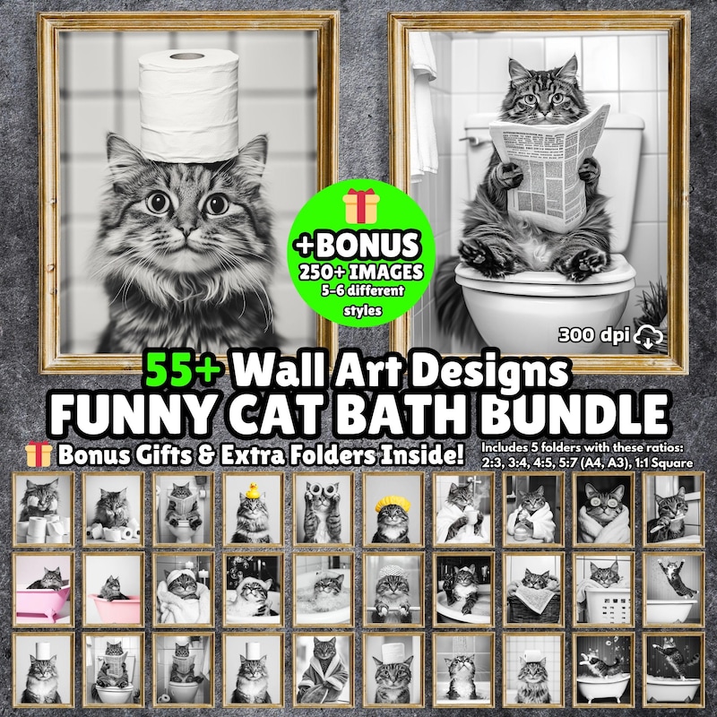 Funny Tabby Cat Pictures - Etsy UK