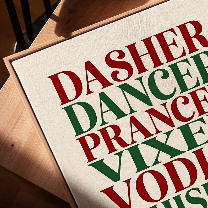 Funny Reindeer Names Christmas Bar Menu Poster (digital Download) - Etsy