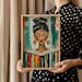 Abstract Woman Reading Art Print, Colorful Brushstrokes (digital ...