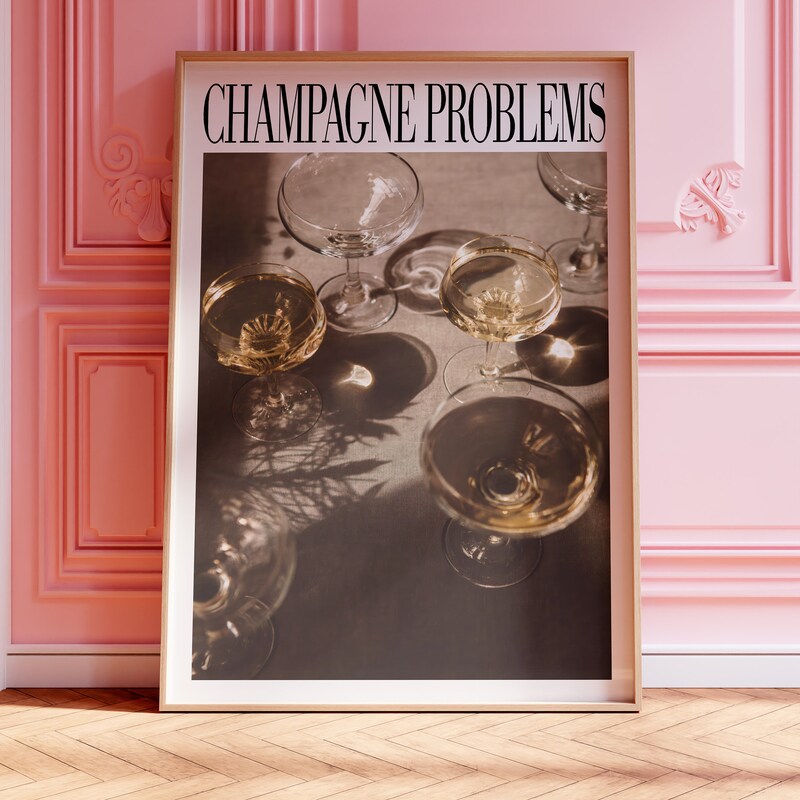 Champagne Print - Etsy