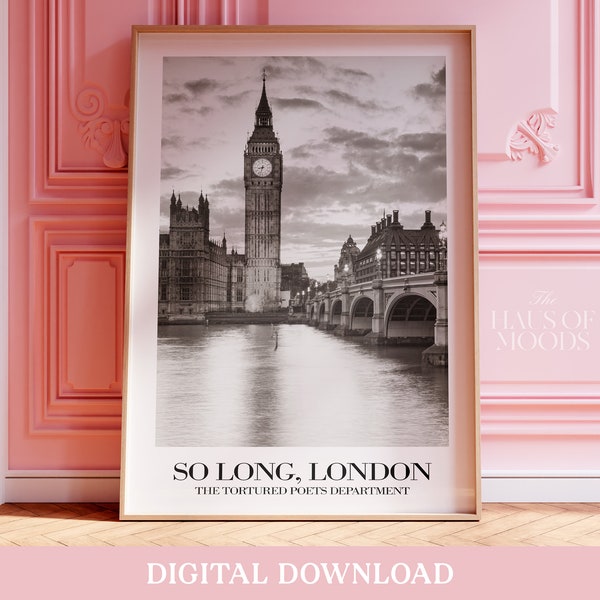 So Long London, the Tortured Poets Department Print at Home - Etsy