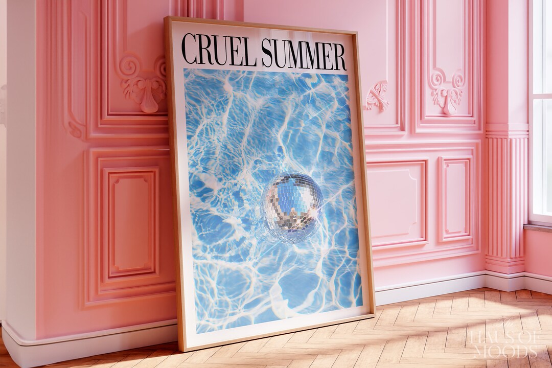Cruel Summer Poster Print, Retro Aesthetic, Girly Wall Art, Preppy Wall ...