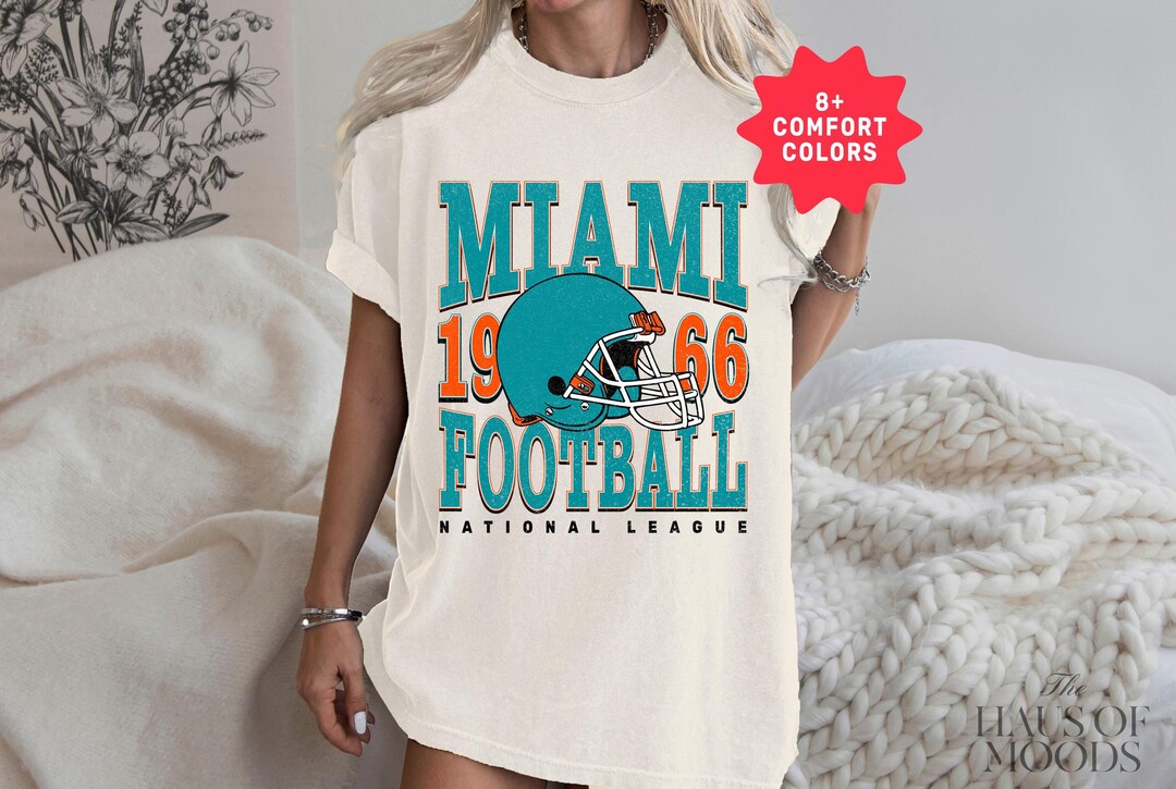 Miami Football Vintage Style Comfort Colors Shirt Retro Miami Football ...