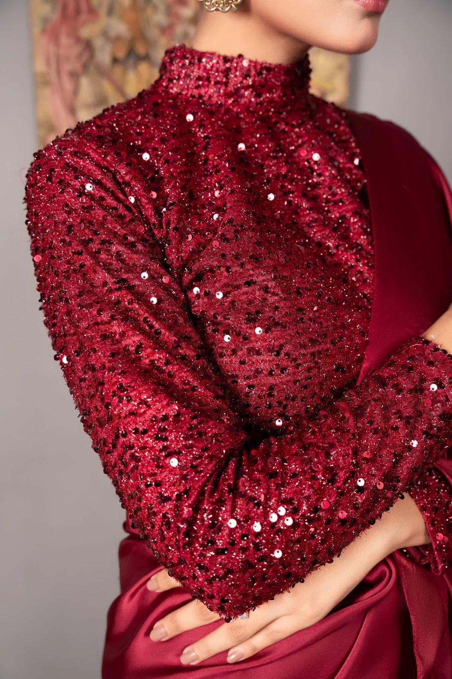 Moonlight Saree, Pakistani Indian Pure Silk Saree, Band Collar Neck ...