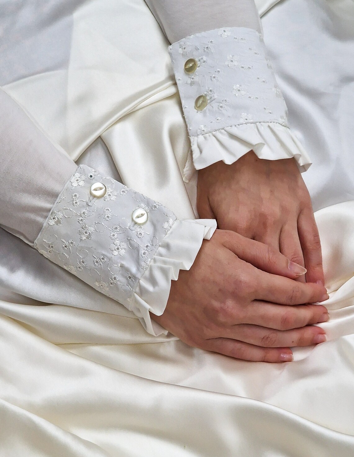 Lace Cuffs & Collar Set - Detachable Cuffs - Removable Cuffs - Handmade ...