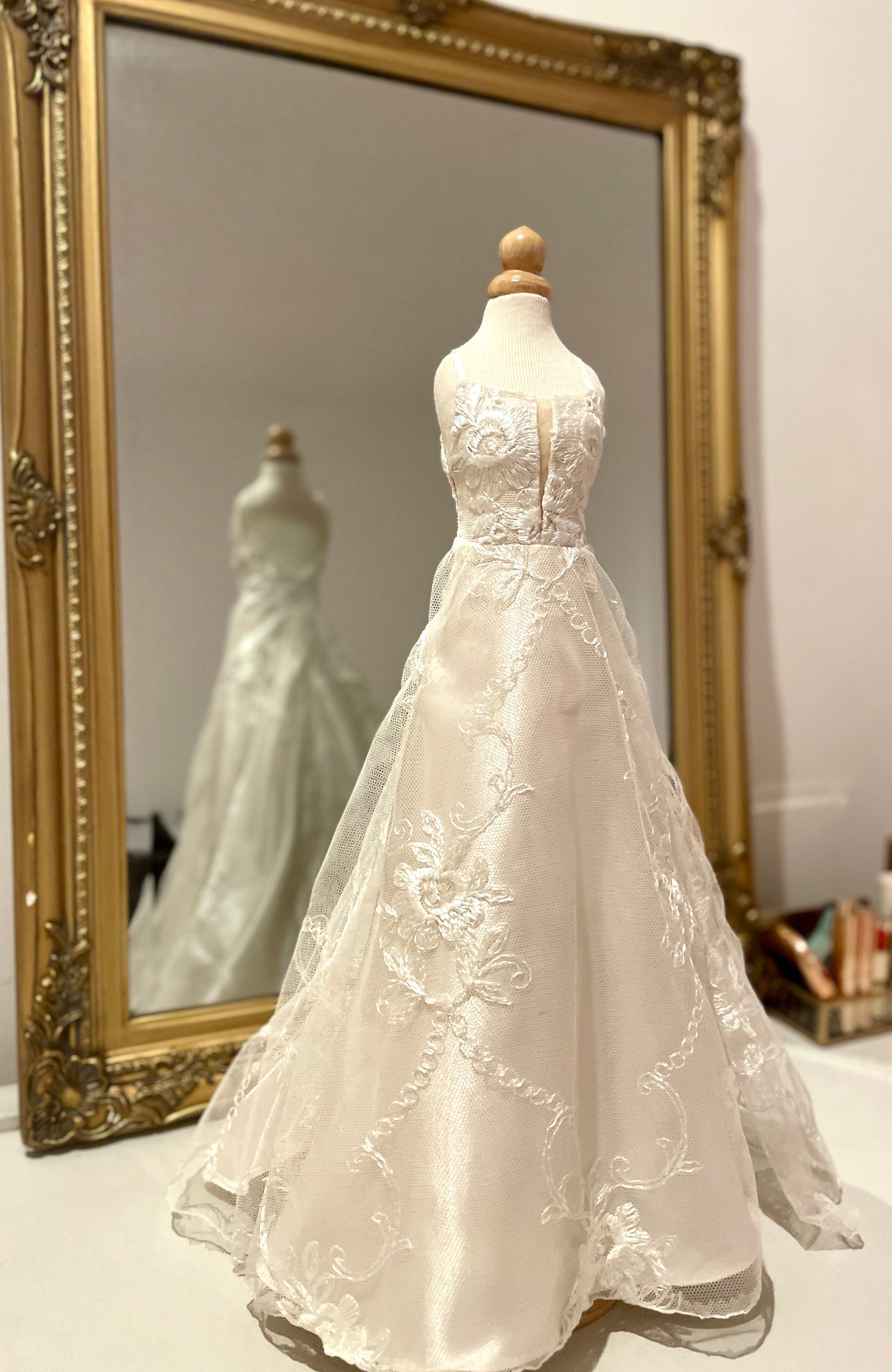 Miniature Wedding Dress Replica - Custom Wedding Dress - Model Wedding ...