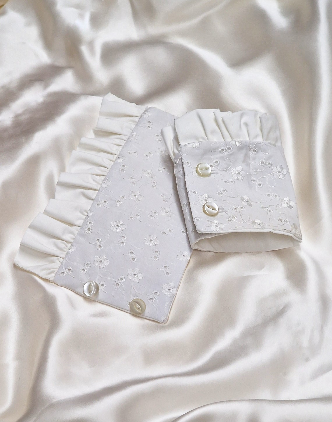 Handmade Wrist Cuffs - Vintage Ruffle Cuffs - Detachable Cuffs ...
