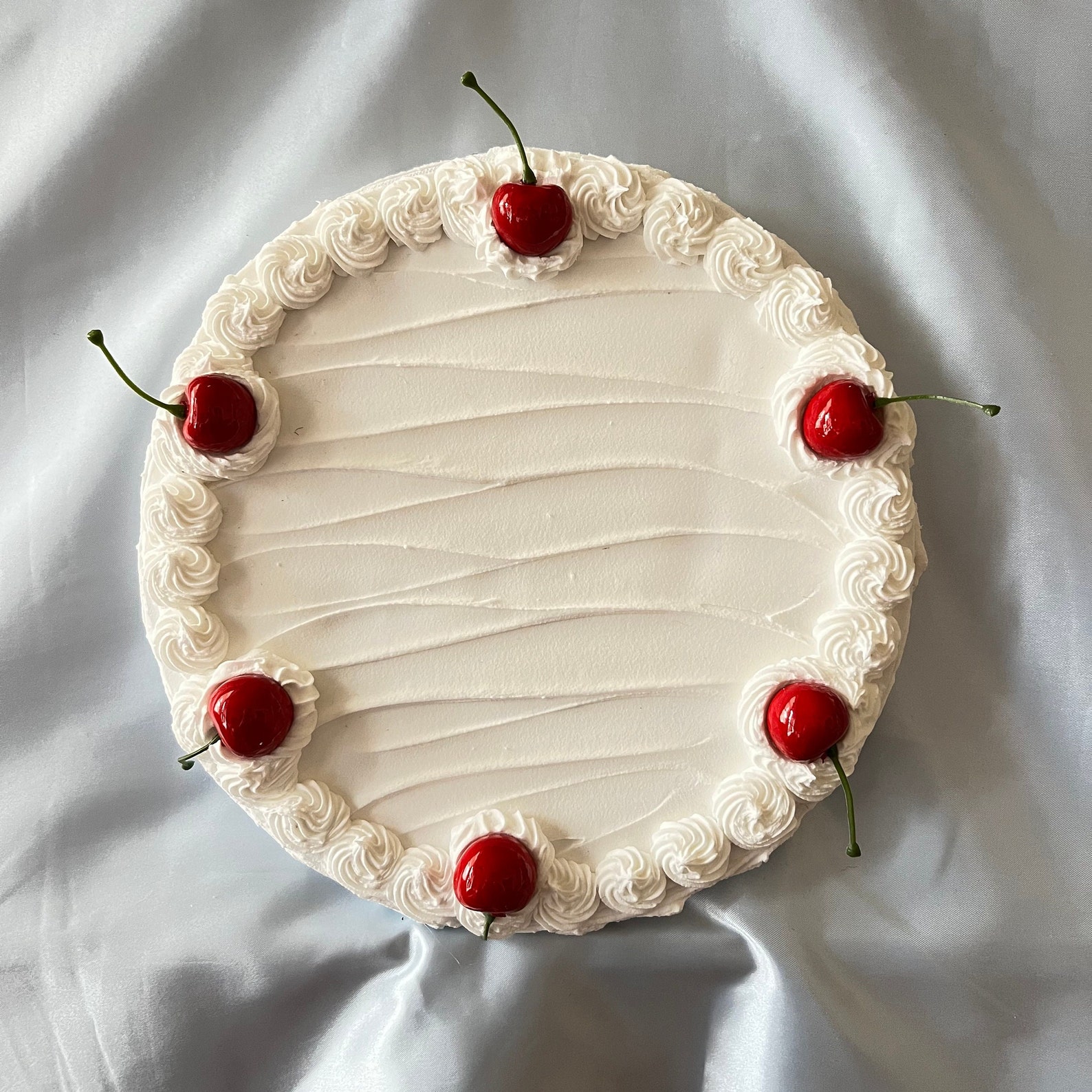 Custom White Fake Cake Art: 10" Dopamine Decor Wall Art - Etsy
