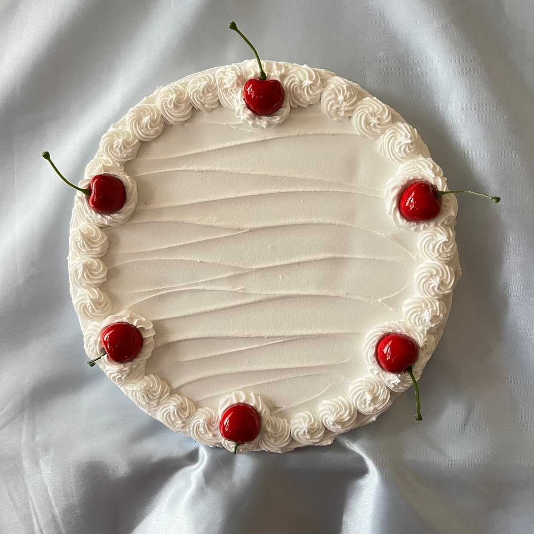 10” Custom White Fake Cake Art, 10 Inch Wall Decor, Dopamine Decor ...