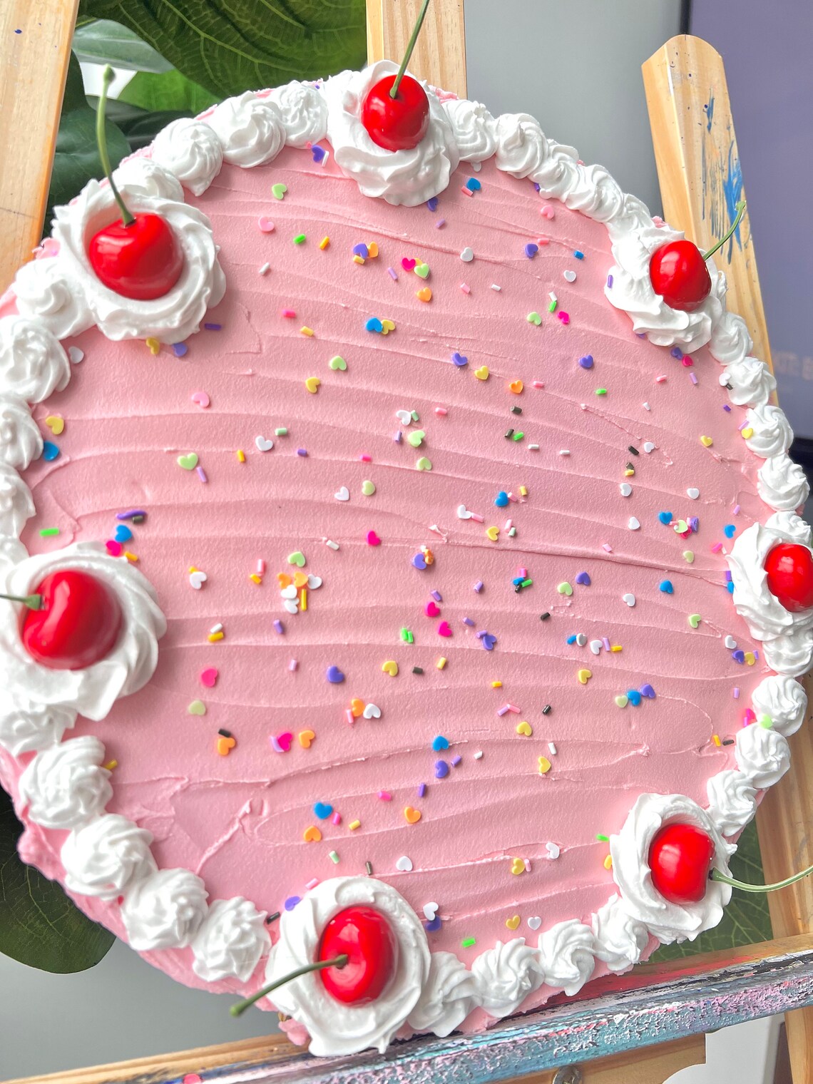 12 Custom Pink Fake Cake Art 12 Inch Wall Decor Dummy Cake - Etsy