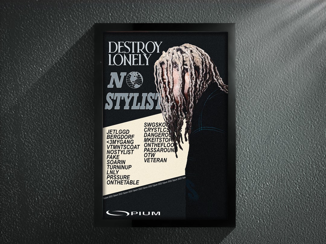 Destroy Lonely NO STYLIST Album Poster Premium Minimalist Album Poster ...
