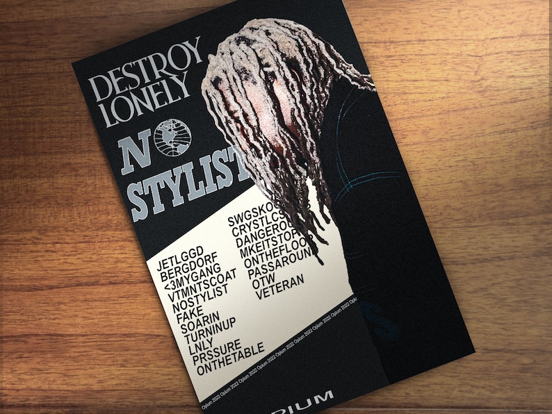 Destroy Lonely NO STYLIST Album Poster Premium Minimalist Album Poster ...