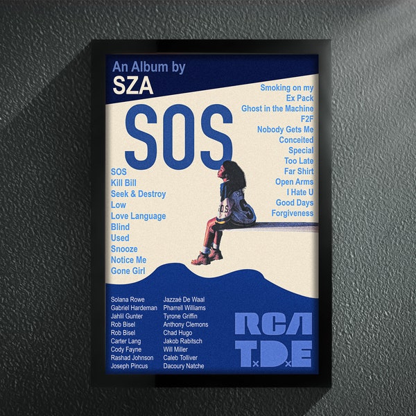 Sza Sos Album Poster - Etsy