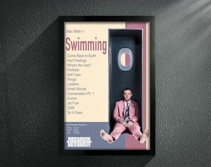 Mac Miller Swimming Album Cover Poster, Mac Miller Decor, Mac Miller ...