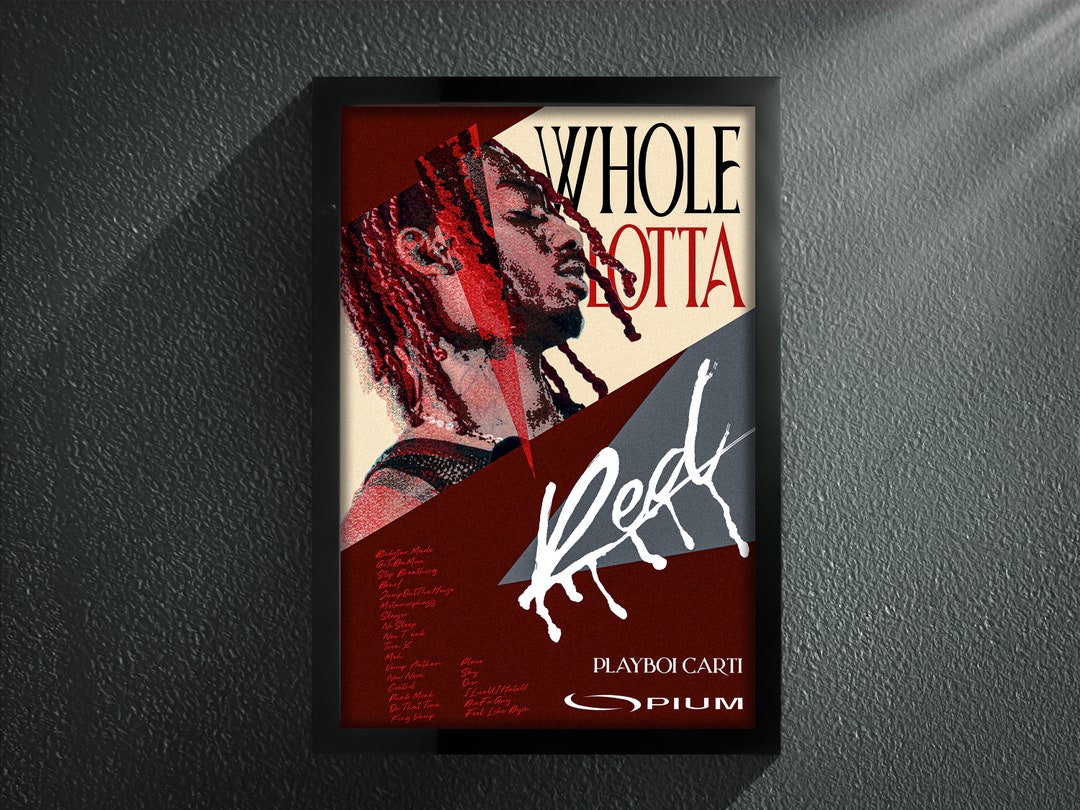 Playboi Carti Whole Lotta Red Album Poster Premium Minimalist Album ...